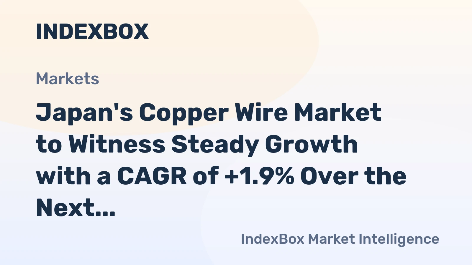 Japan's Copper Wire Market to Witness Steady Growth with a CAGR of +1.9% Over the Next Decade