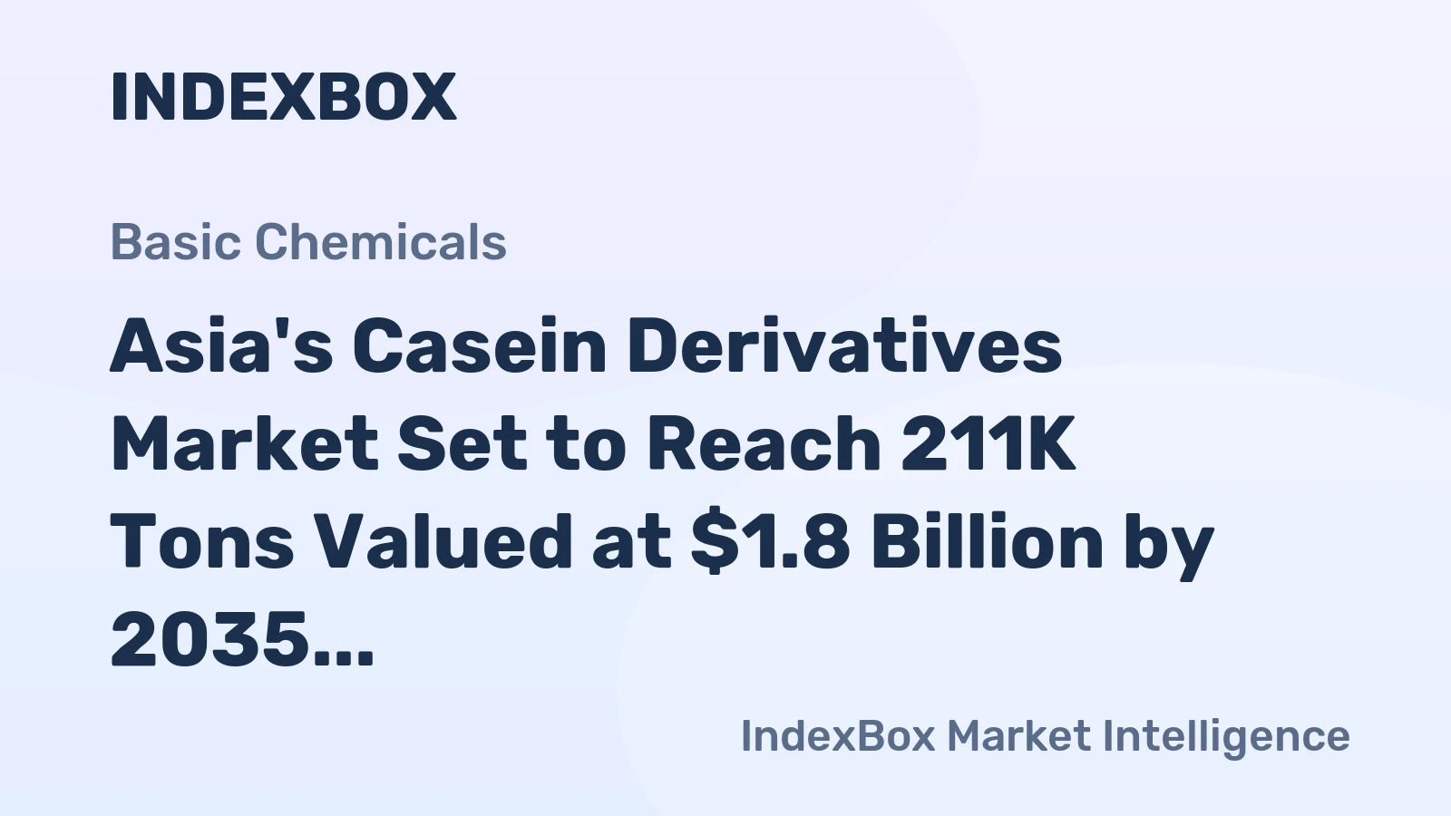 Asia's Casein Derivatives Market Set to Reach 211K Tons Valued at $1.8 Billion by 2035