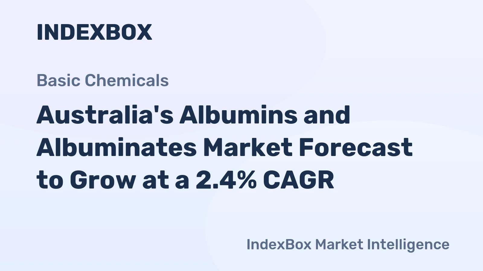 Australia's Albumins and Albuminates Market Forecast to Grow at a 2.4% CAGR
