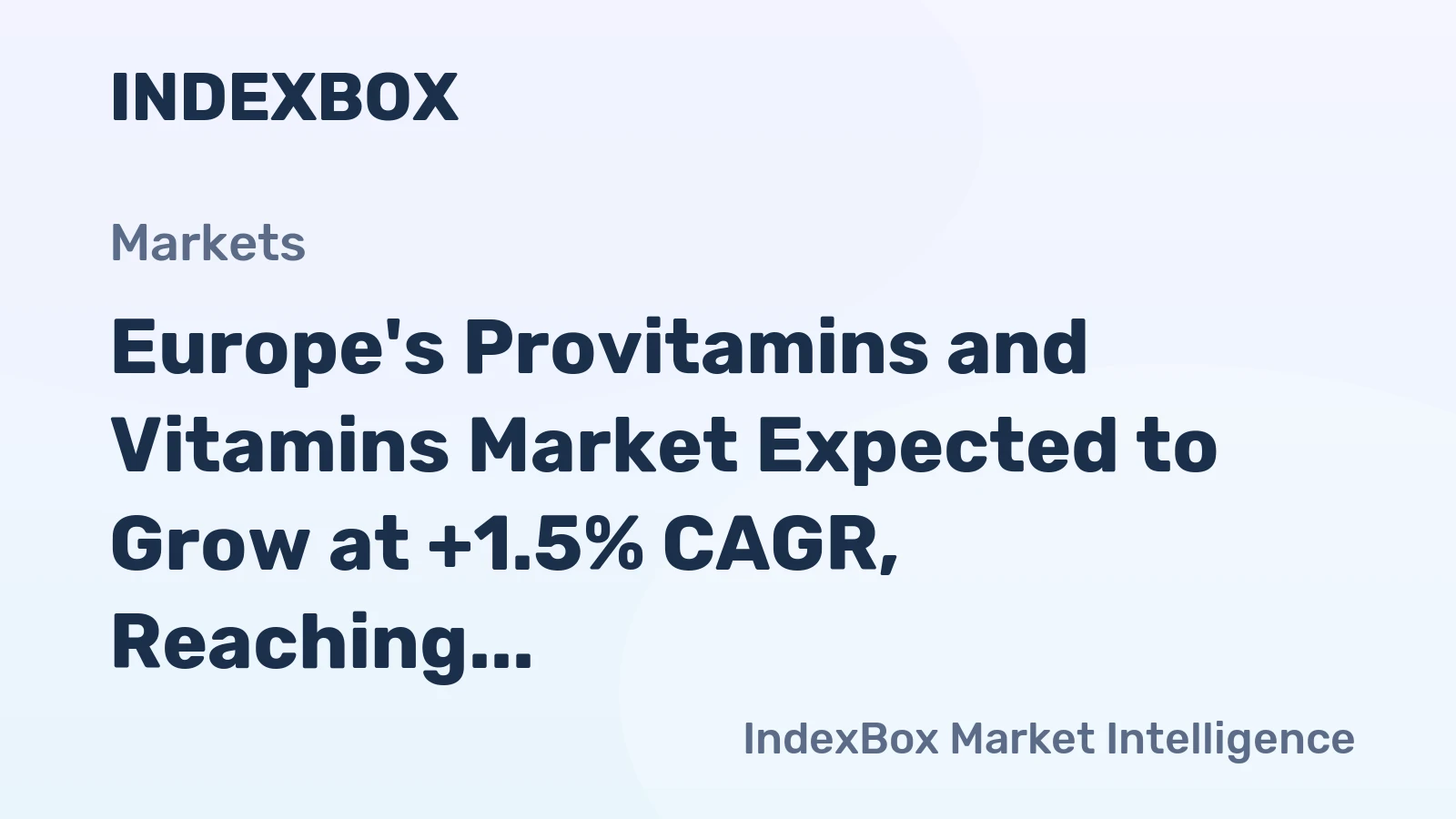 Europe's Provitamins and Vitamins Market Expected to Grow at +1.5% CAGR, Reaching 309K Tons by 2035