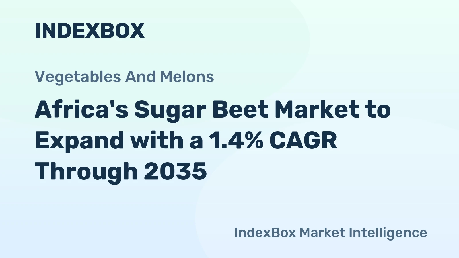 Africa's Sugar Beet Market to Expand with a 1.4% CAGR Through 2035