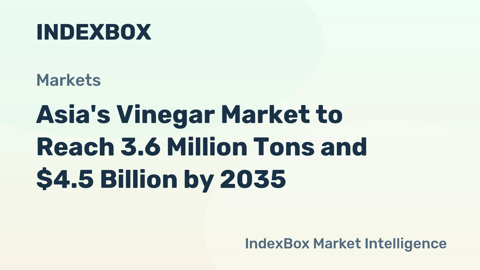 Asia's Vinegar Market to Reach 3.6 Million Tons and $4.5 Billion by 2035