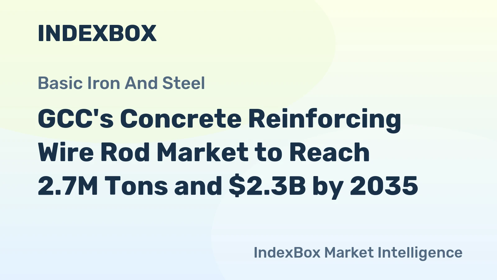 GCC's Concrete Reinforcing Wire Rod Market to Reach 2.7M Tons and $2.3B by 2035