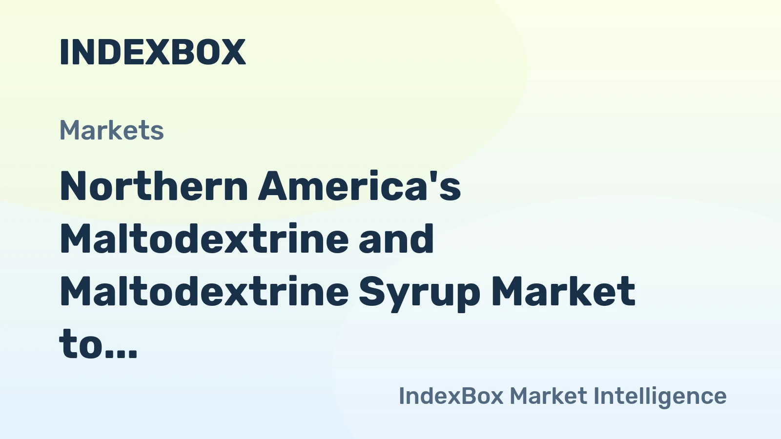 Northern America's Maltodextrine and Maltodextrine Syrup Market to Grow at 1.0% CAGR, Reaching 210K Tons by 2035