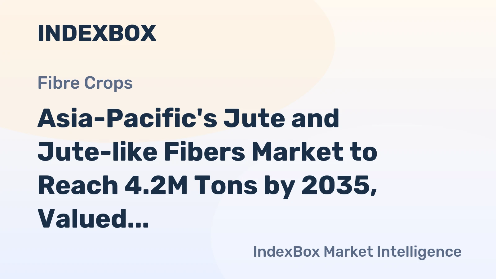Asia-Pacific's Jute and Jute-like Fibers Market to Reach 4.2M Tons by 2035, Valued at $5.5B