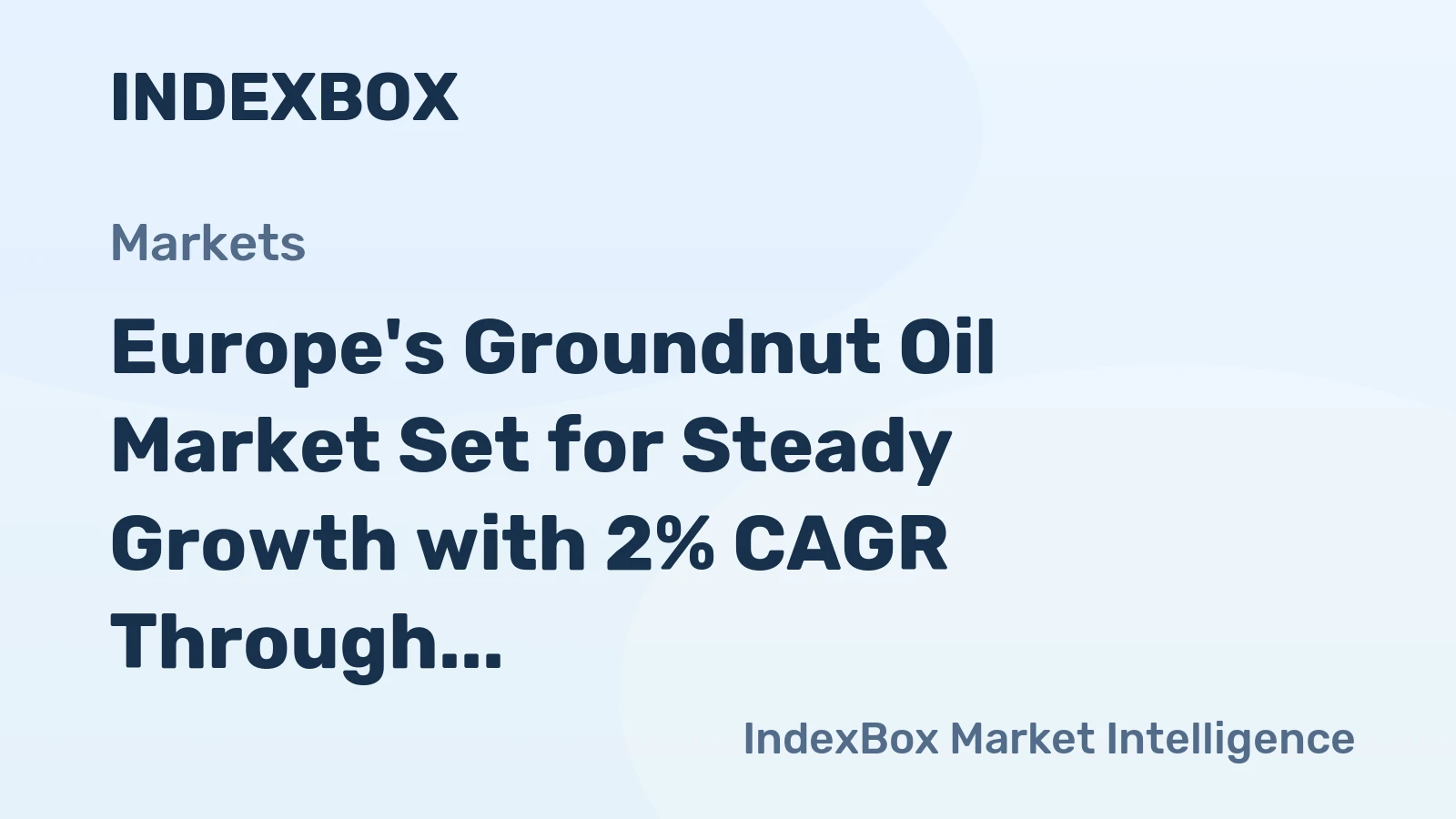 Europe's Groundnut Oil Market Set for Steady Growth with 2% CAGR Through 2035