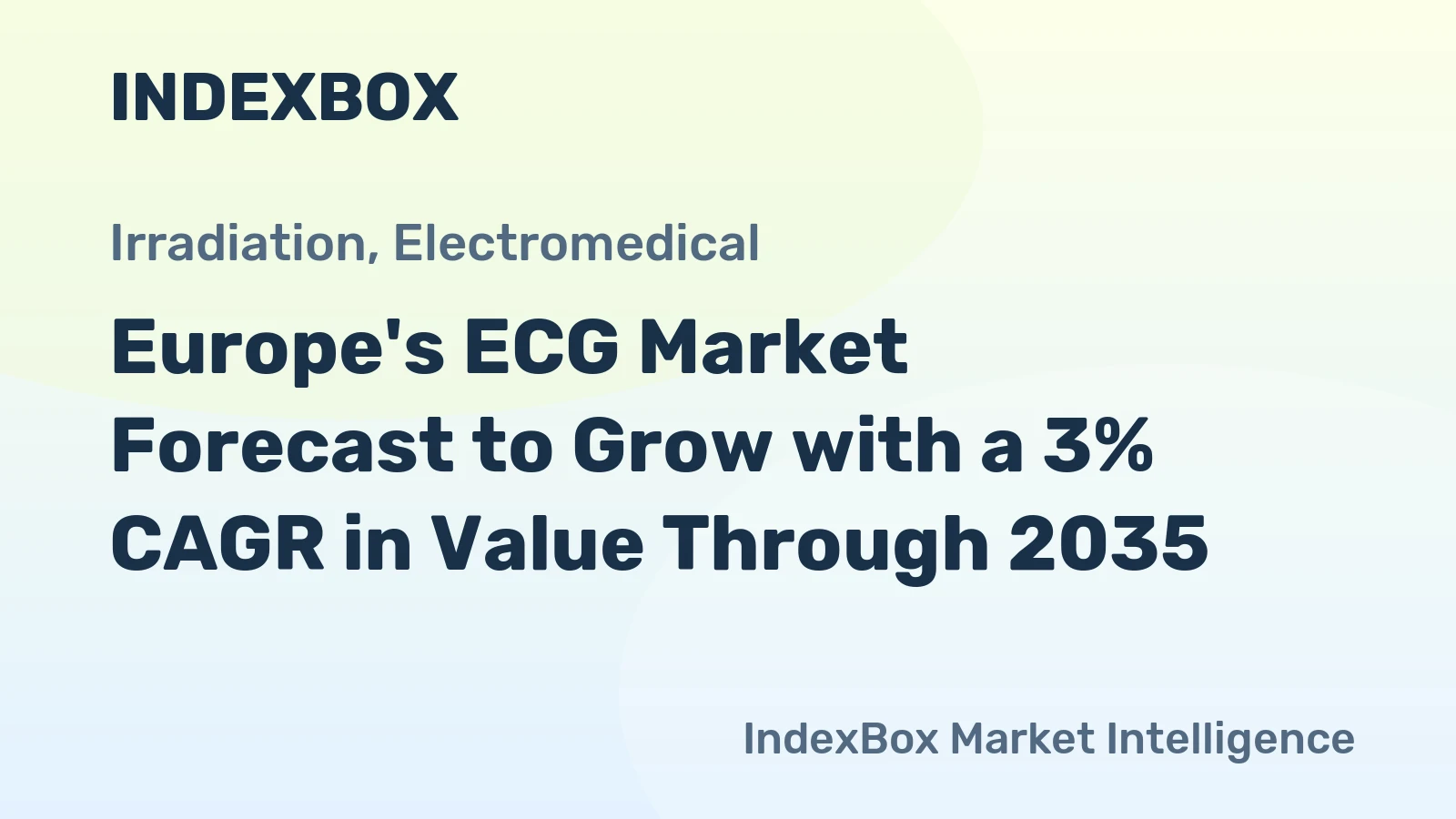 Europe's ECG Market Forecast to Grow with a 3% CAGR in Value Through 2035