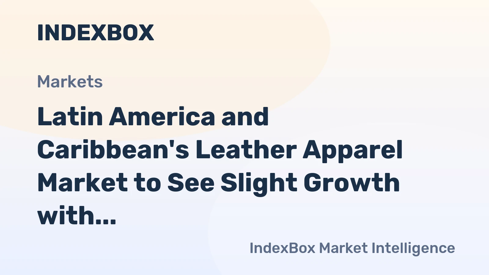 Latin America and Caribbean's Leather Apparel Market to See Slight Growth with CAGR of +0.5%