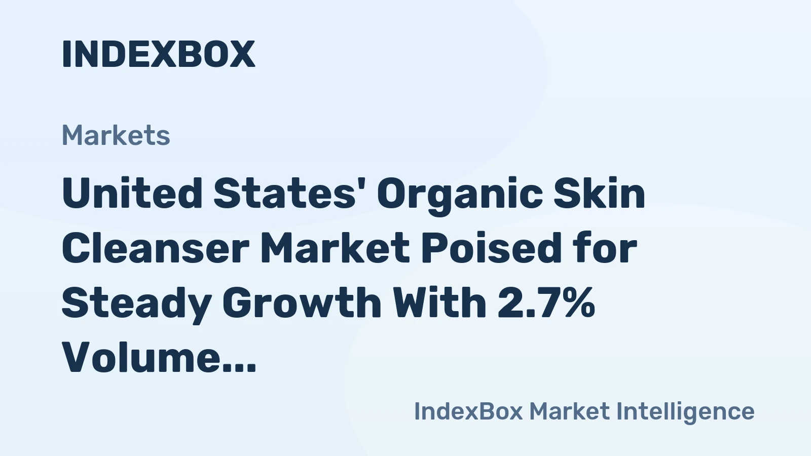 United States' Organic Skin Cleanser Market Poised for Steady Growth With 2.7% Volume CAGR Through 2035