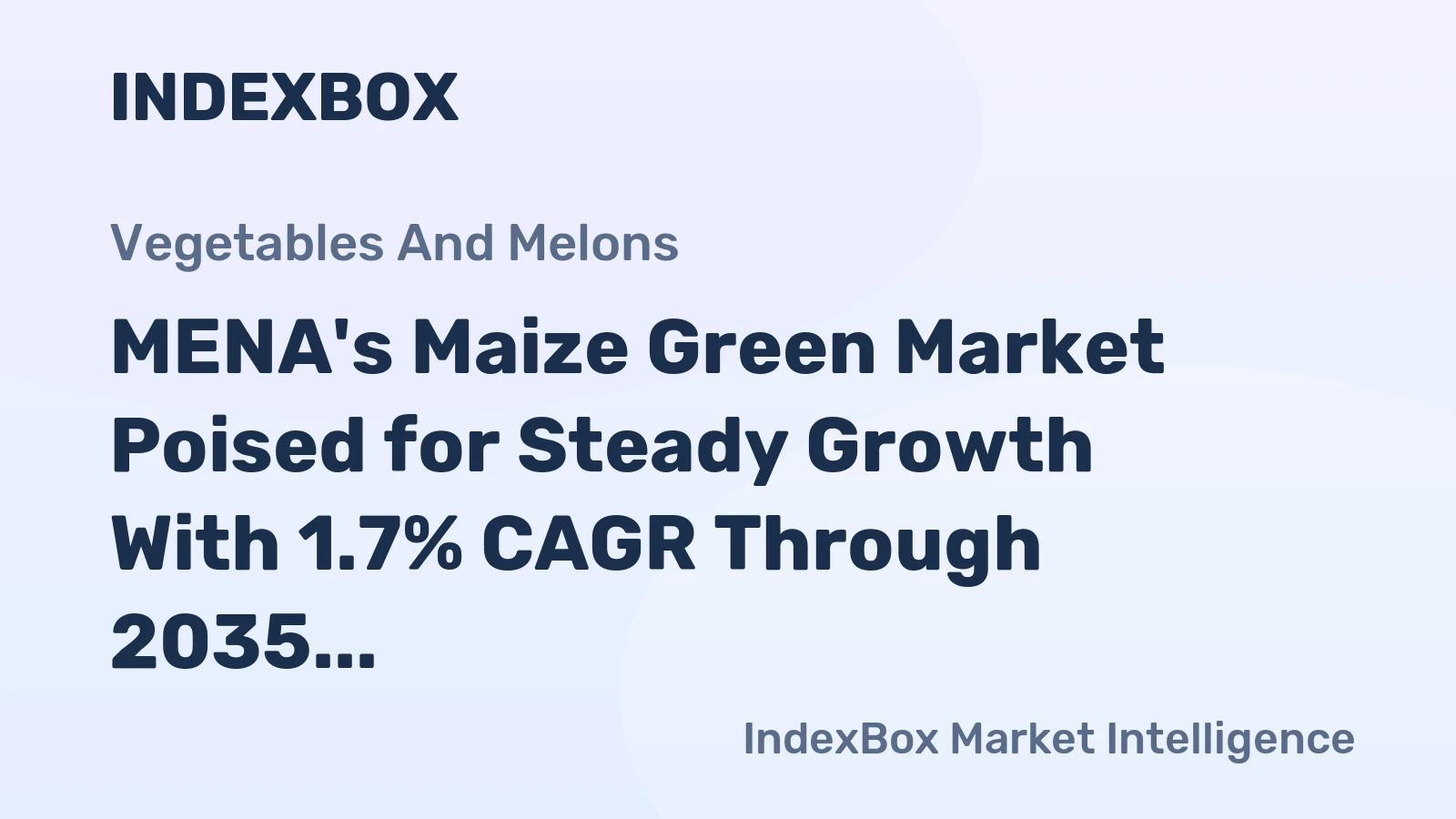 MENA's Maize Green Market Poised for Steady Growth With 1.7% CAGR Through 2035