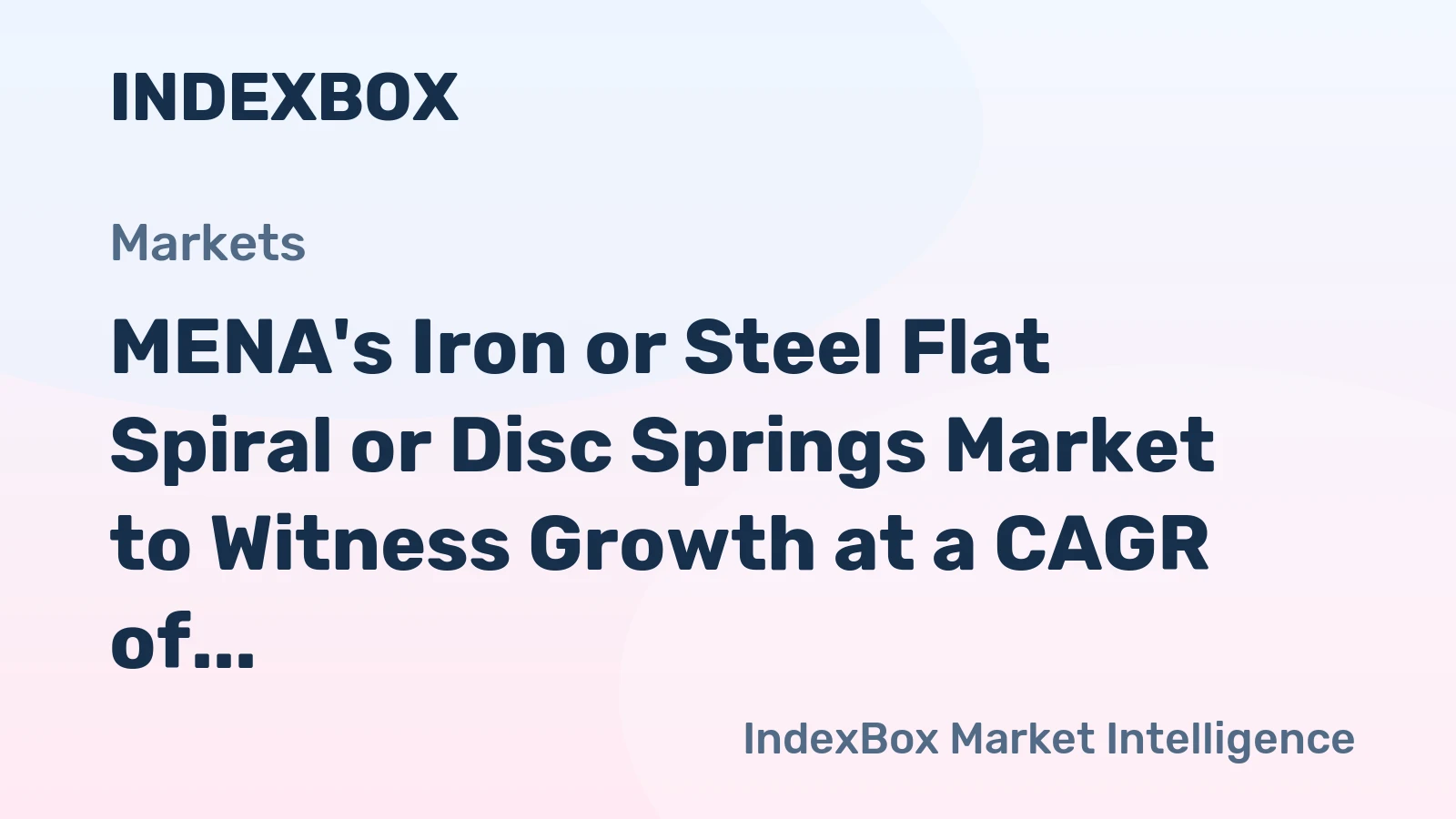 MENA's Iron or Steel Flat Spiral or Disc Springs Market to Witness Growth at a CAGR of +0.8% from 2024 to 2035
