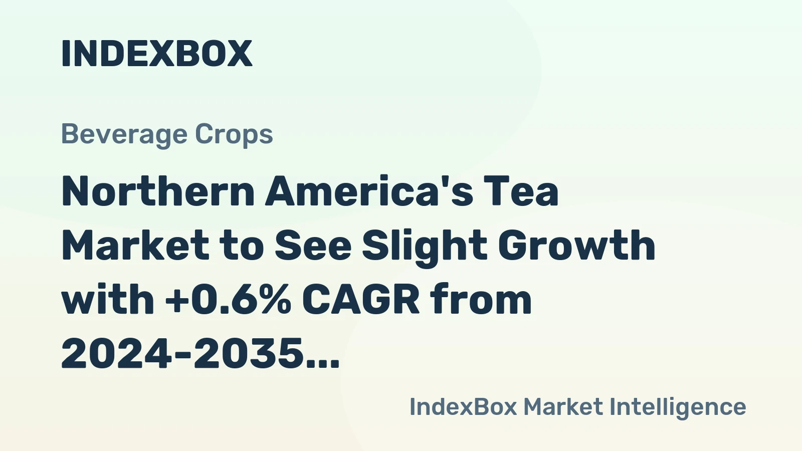 Northern America's Tea Market to See Slight Growth with +0.6% CAGR from 2024-2035
