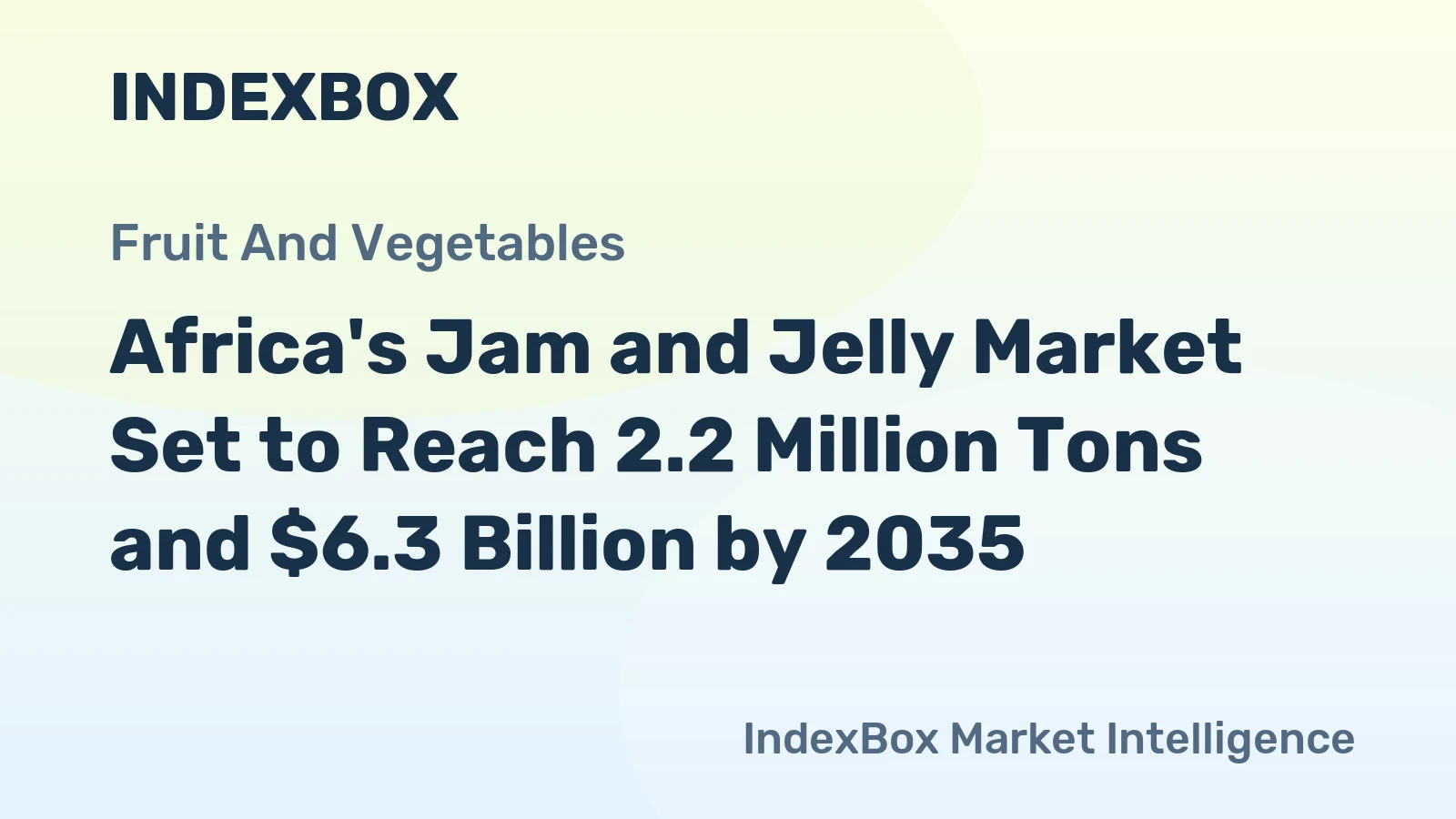 Africa's Jam and Jelly Market Set to Reach 2.2 Million Tons and $6.3 Billion by 2035