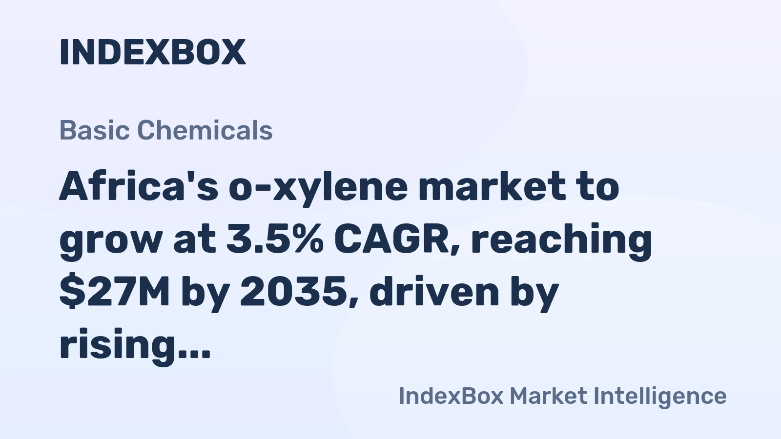 Africa's o-xylene market to grow at 3.5% CAGR, reaching $27M by 2035, driven by rising regional demand.