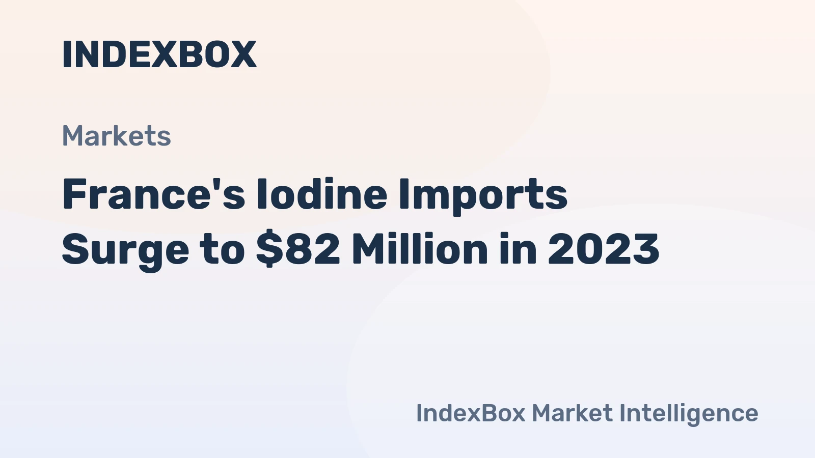 France's Iodine Imports Surge to $82 Million in 2023