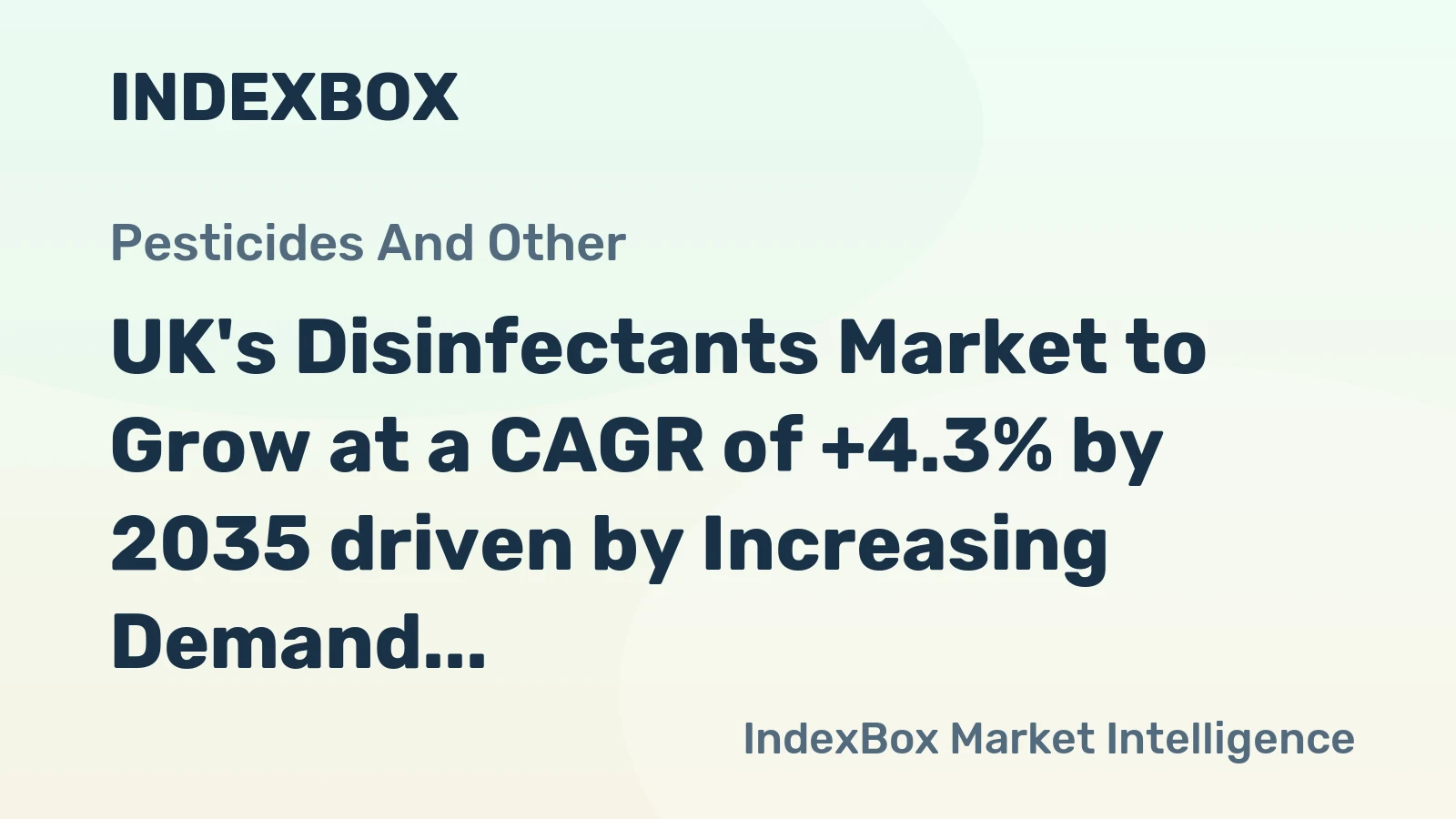 UK's Disinfectants Market to Grow at a CAGR of +4.3% by 2035 driven by Increasing Demand