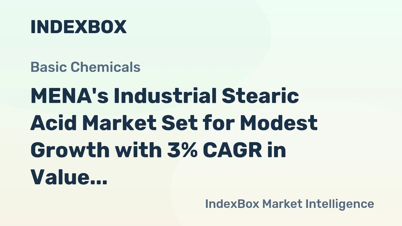 MENA's Industrial Stearic Acid Market Set for Modest Growth with 3% CAGR in Value