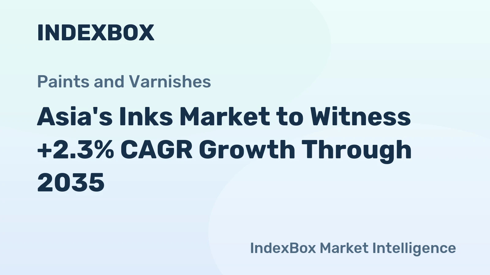 Asia's Inks Market to Witness +2.3% CAGR Growth Through 2035