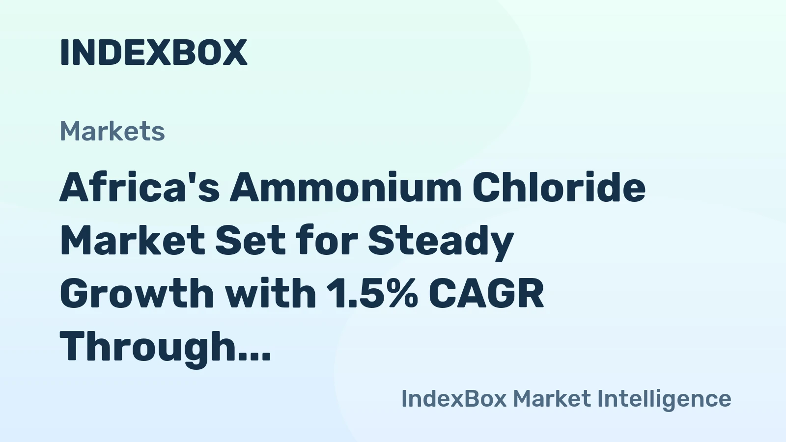 Africa's Ammonium Chloride Market Set for Steady Growth with 1.5% CAGR Through 2035