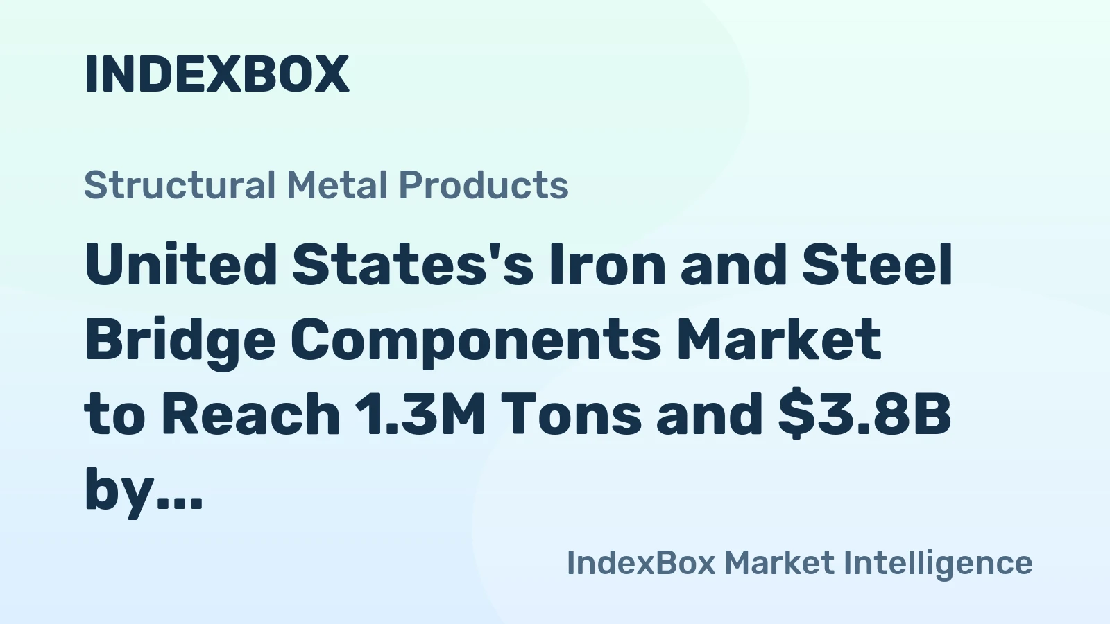United States's Iron and Steel Bridge Components Market to Reach 1.3M Tons and $3.8B by 2035