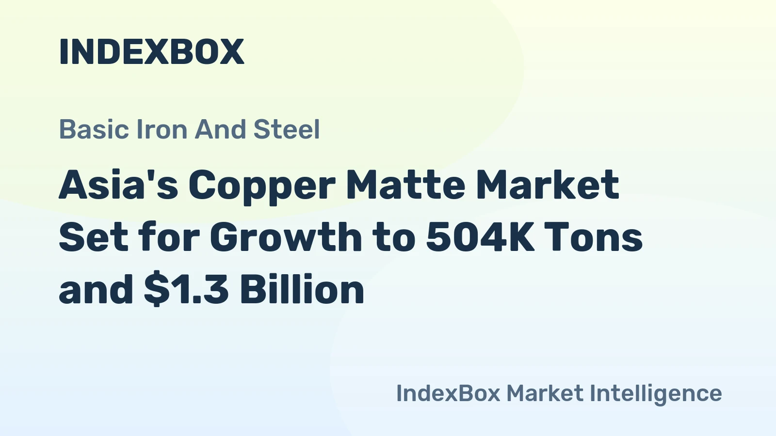 Asia's Copper Matte Market Set for Growth to 504K Tons and $1.3 Billion
