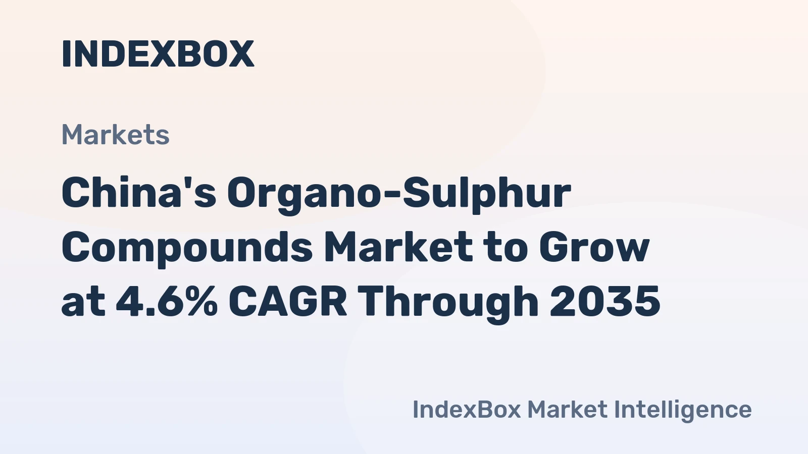 China's Organo-Sulphur Compounds Market to Grow at 4.6% CAGR Through 2035