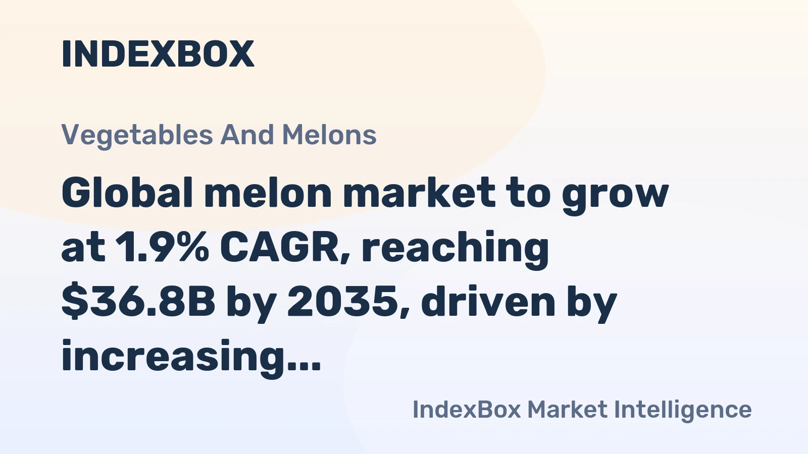 Global melon market to grow at 1.9% CAGR, reaching $36.8B by 2035, driven by increasing worldwide demand.