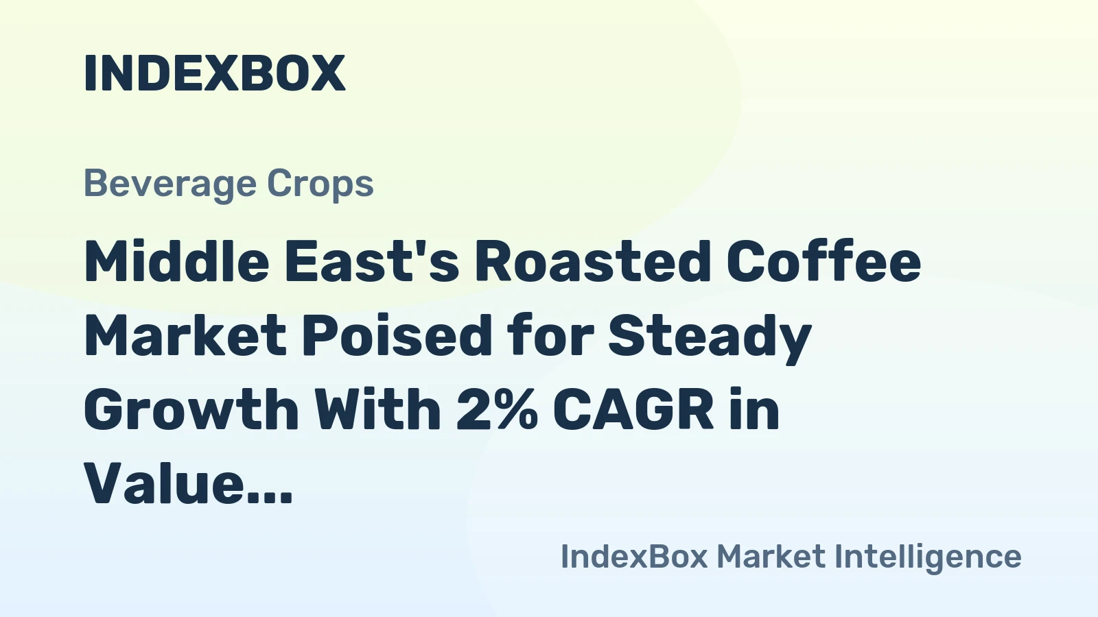 Middle East's Roasted Coffee Market Poised for Steady Growth With 2% CAGR in Value Through 2035