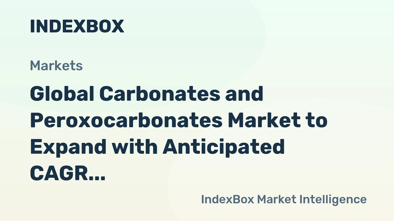Global Carbonates and Peroxocarbonates Market to Expand with Anticipated CAGR of +1.1% from 2024 to 2035, Reaching $41.2B by End of Forecast Period