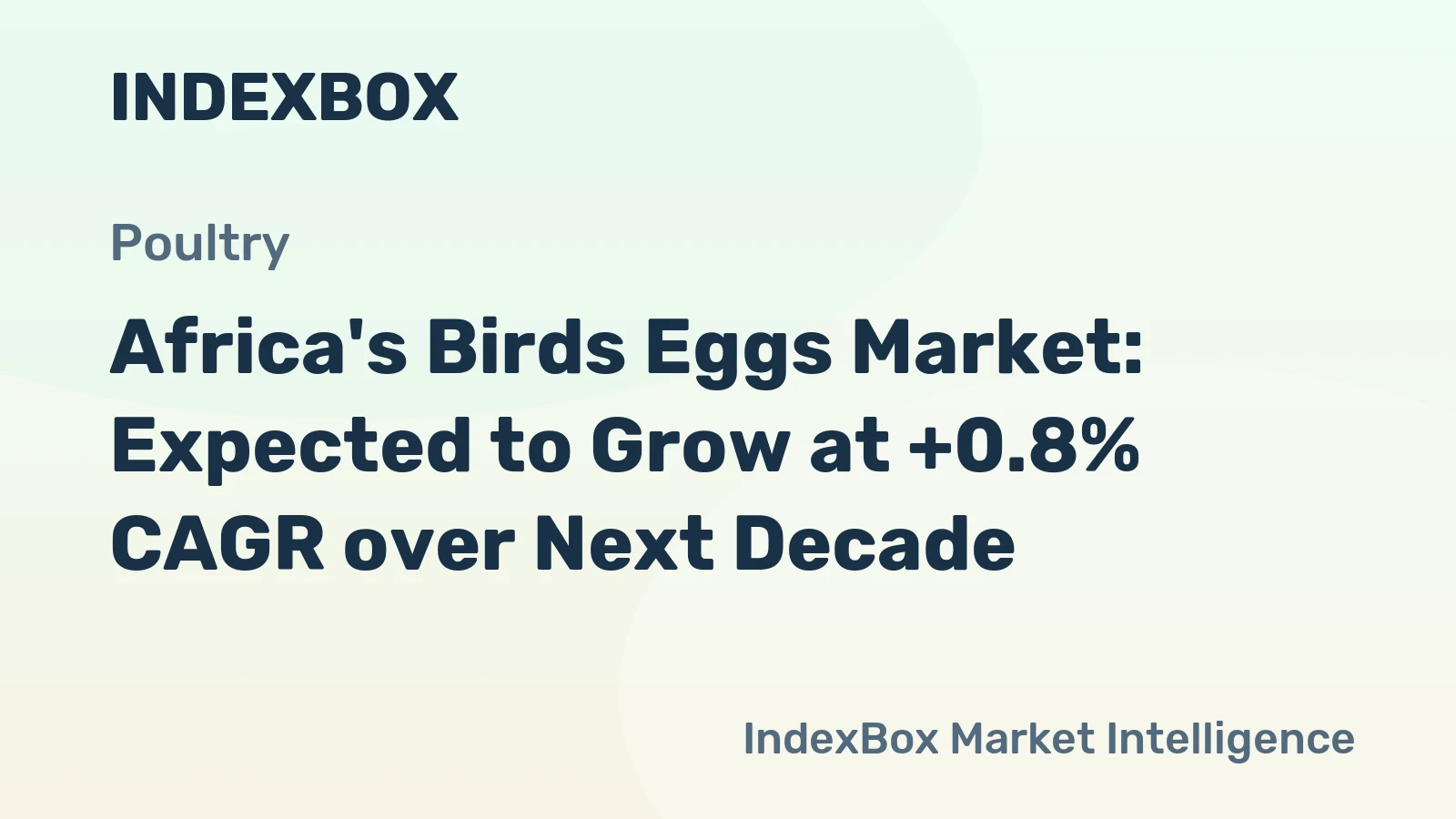 Africa's Birds Eggs Market: Expected to Grow at +0.8% CAGR over Next Decade