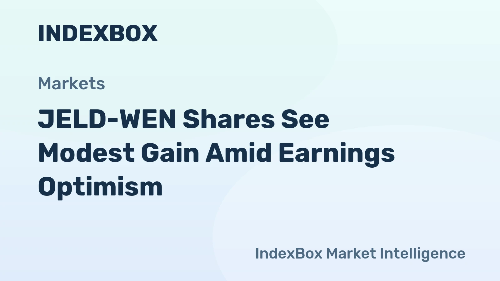 JELD-WEN Shares See Modest Gain Amid Earnings Optimism