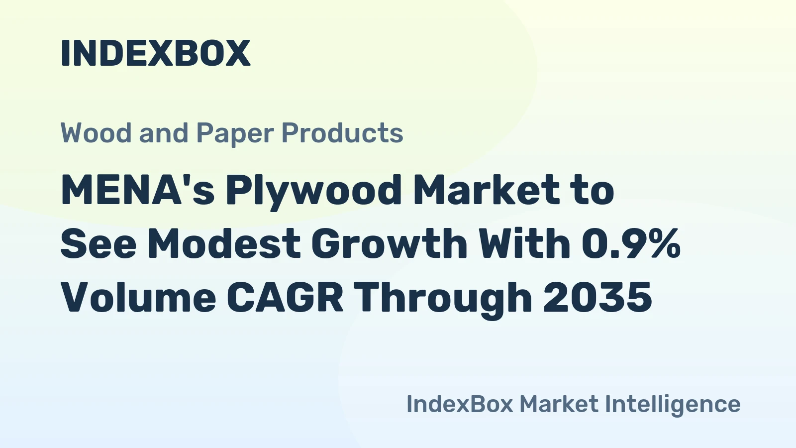 MENA's Plywood Market to See Modest Growth With 0.9% Volume CAGR Through 2035