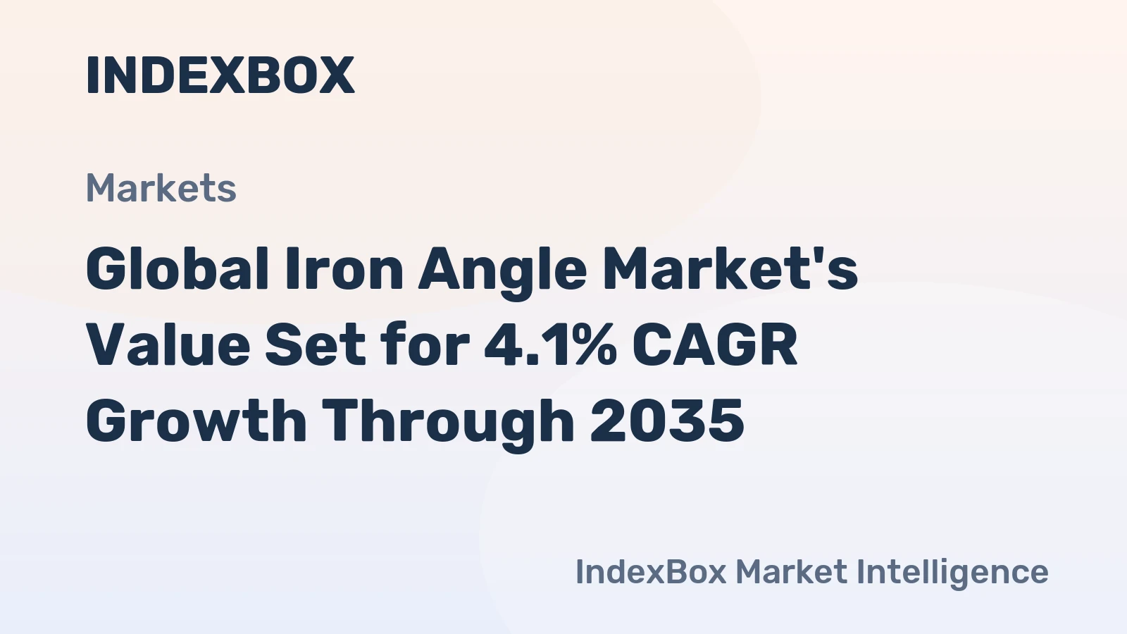 Global Iron Angle Market's Value Set for 4.1% CAGR Growth Through 2035