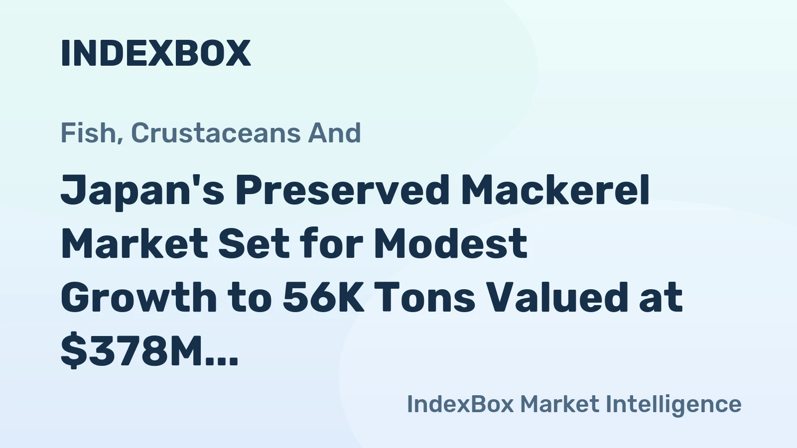 Japan's Preserved Mackerel Market Set for Modest Growth to 56K Tons Valued at $378M by 2035