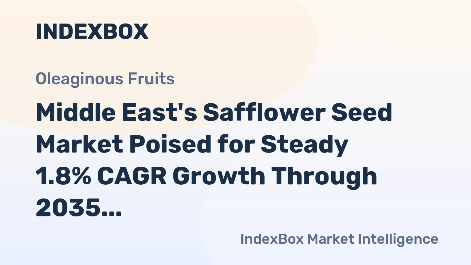 Middle East's Safflower Seed Market Poised for Steady 1.8% CAGR Growth Through 2035