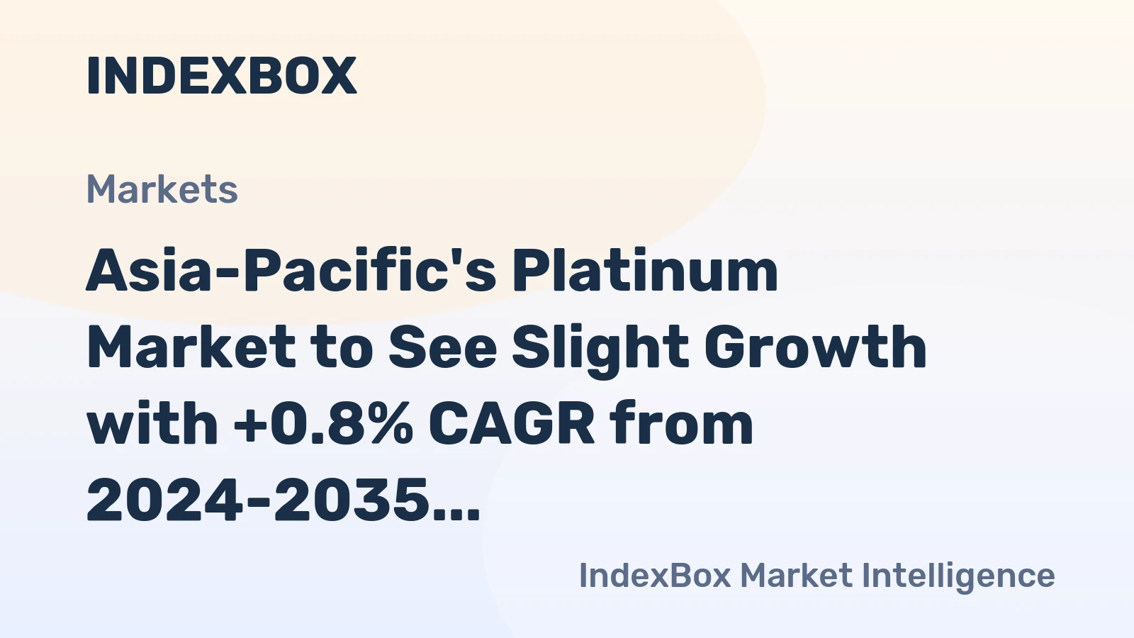 Asia-Pacific's Platinum Market to See Slight Growth with +0.8% CAGR from 2024-2035, Reaching $940.6B