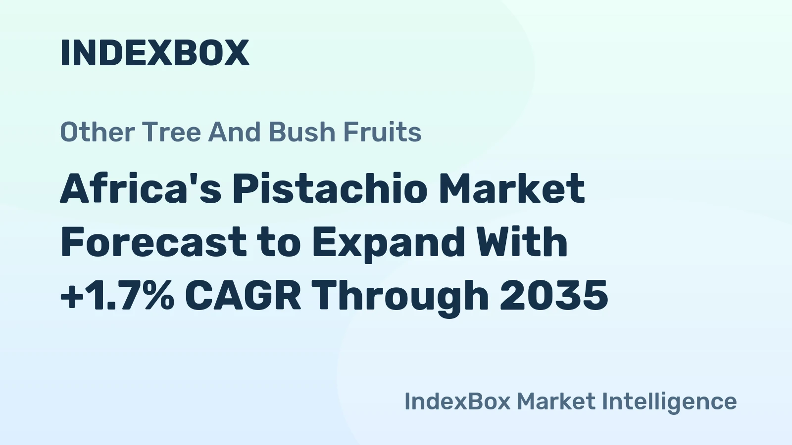 Africa's Pistachio Market Forecast to Expand With +1.7% CAGR Through 2035