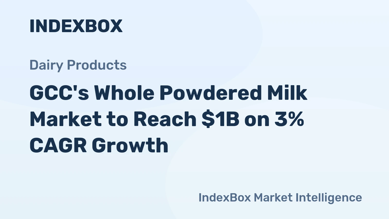 GCC's Whole Powdered Milk Market to Reach $1B on 3% CAGR Growth