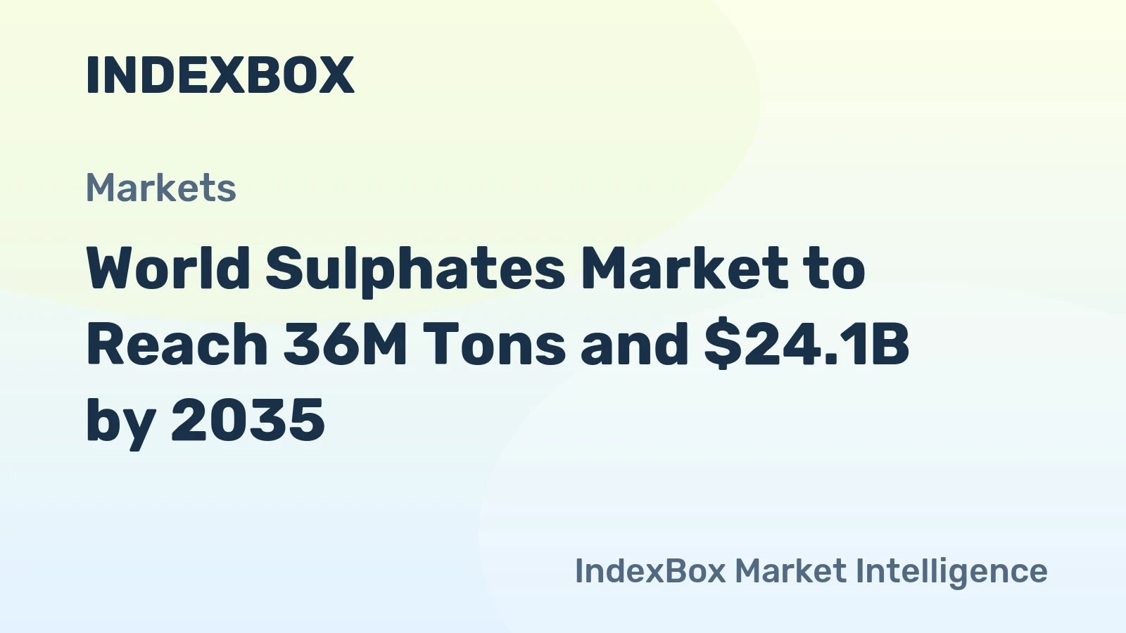 World Sulphates Market to Reach 36M Tons and $24.1B by 2035