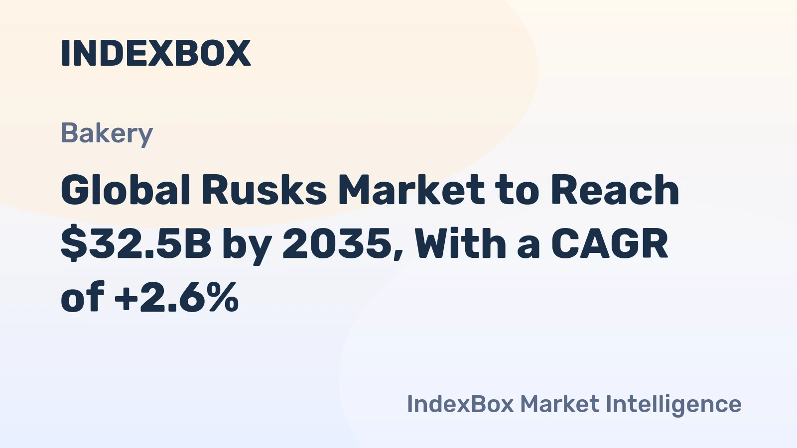 Global Rusks Market to Reach $32.5B by 2035, With a CAGR of +2.6%
