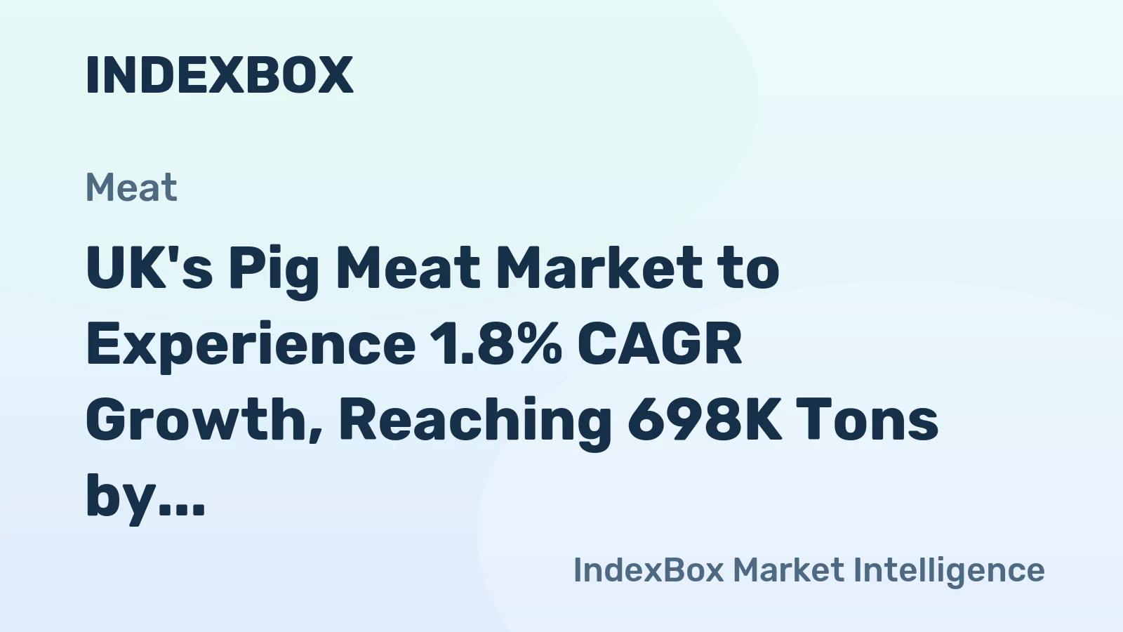 UK's Pig Meat Market to Experience 1.8% CAGR Growth, Reaching 698K Tons by 2035