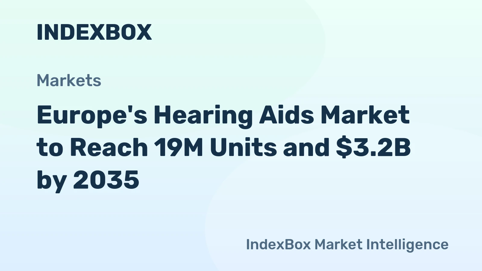 Europe's Hearing Aids Market to Reach 19M Units and $3.2B by 2035