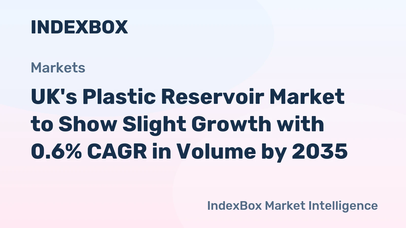 UK's Plastic Reservoir Market to Show Slight Growth with 0.6% CAGR in Volume by 2035