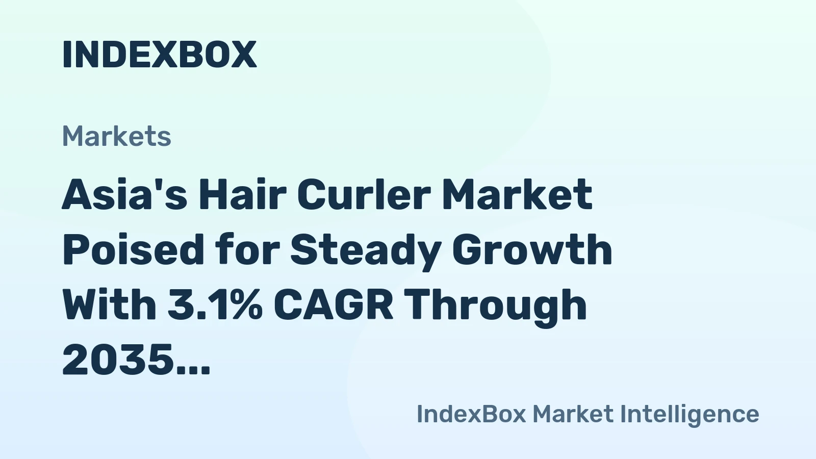 Asia's Hair Curler Market Poised for Steady Growth With 3.1% CAGR Through 2035