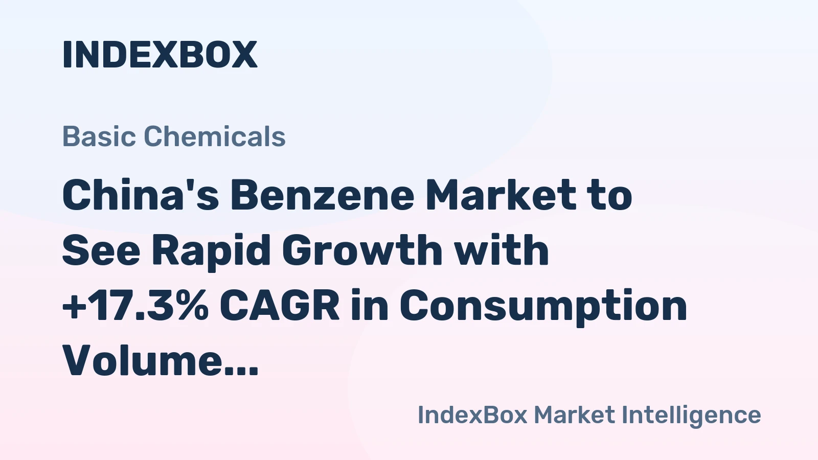China's Benzene Market to See Rapid Growth with +17.3% CAGR in Consumption Volume