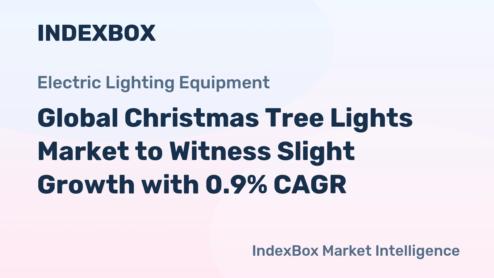 Global Christmas Tree Lights Market to Witness Slight Growth with 0.9% CAGR