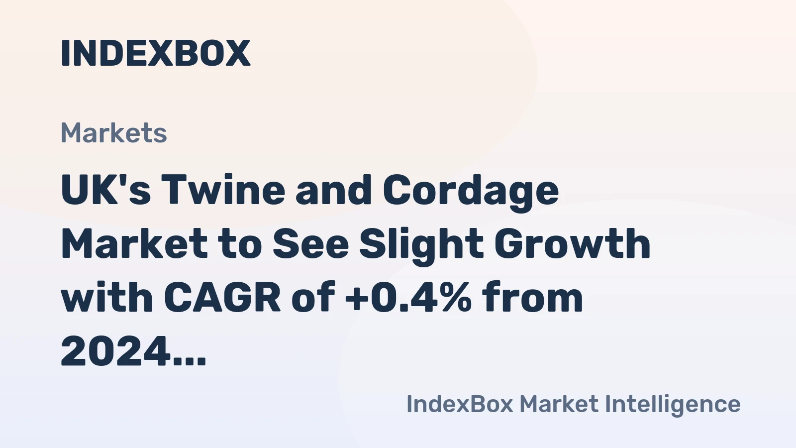 UK's Twine and Cordage Market to See Slight Growth with CAGR of +0.4% from 2024 to 2035
