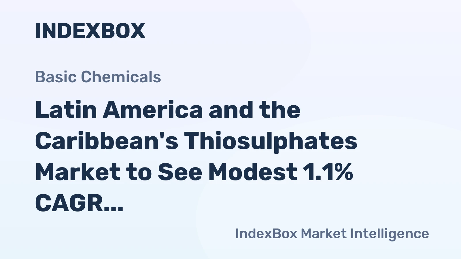 Latin America and the Caribbean's Thiosulphates Market to See Modest 1.1% CAGR Growth in Value Through 2035
