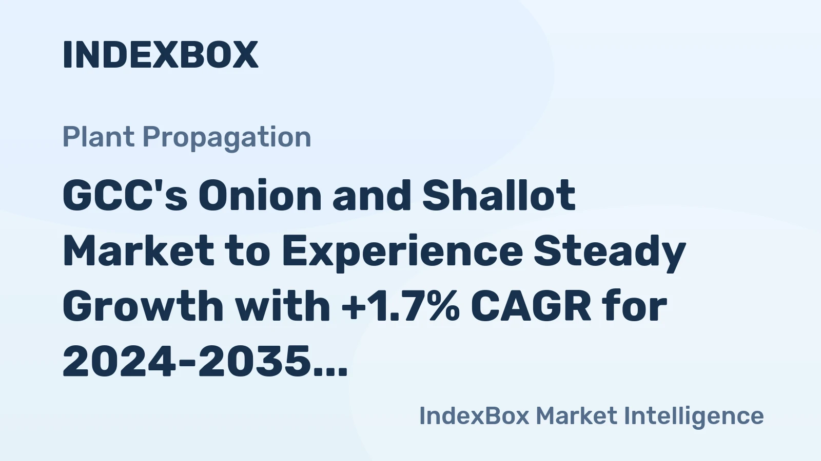 GCC's Onion and Shallot Market to Experience Steady Growth with +1.7% CAGR for 2024-2035