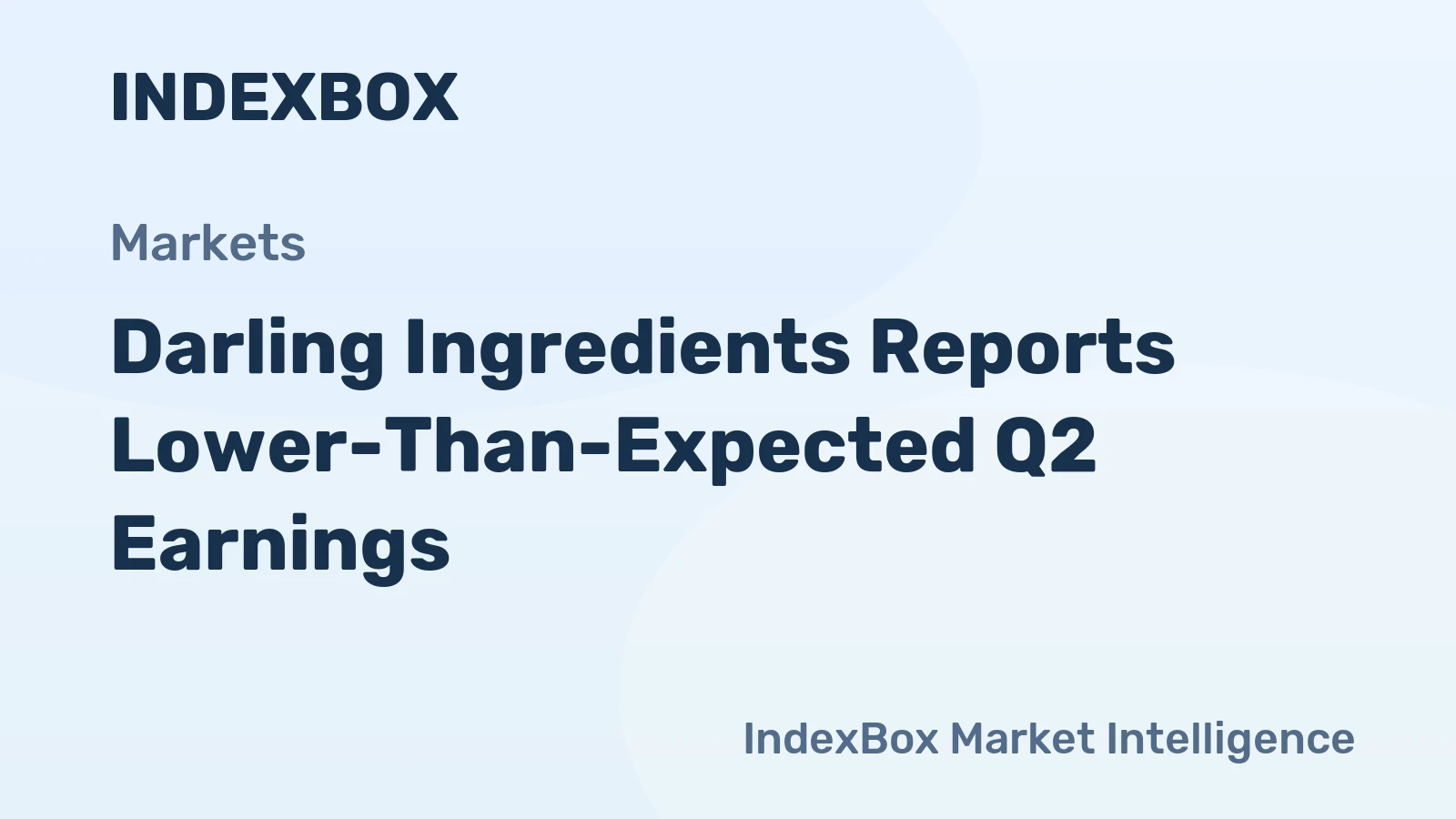 Darling Ingredients Reports Lower-Than-Expected Q2 Earnings